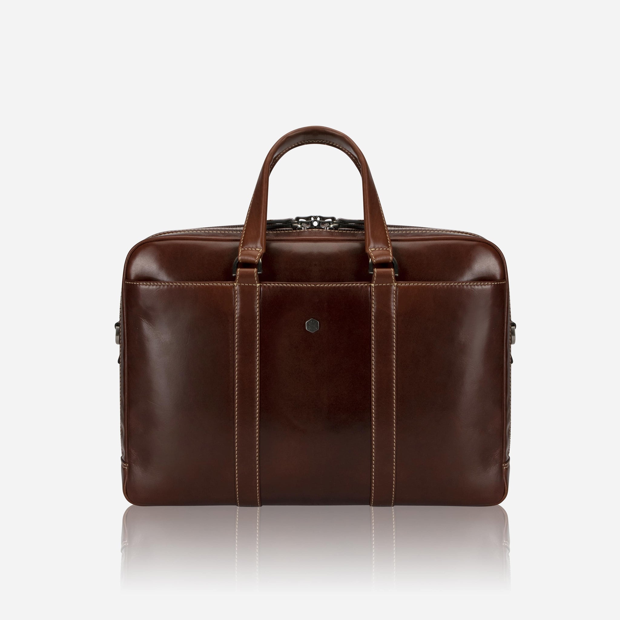 Tan Leather Briefcase with Multi Compartments | Jekyll & Hide AUS