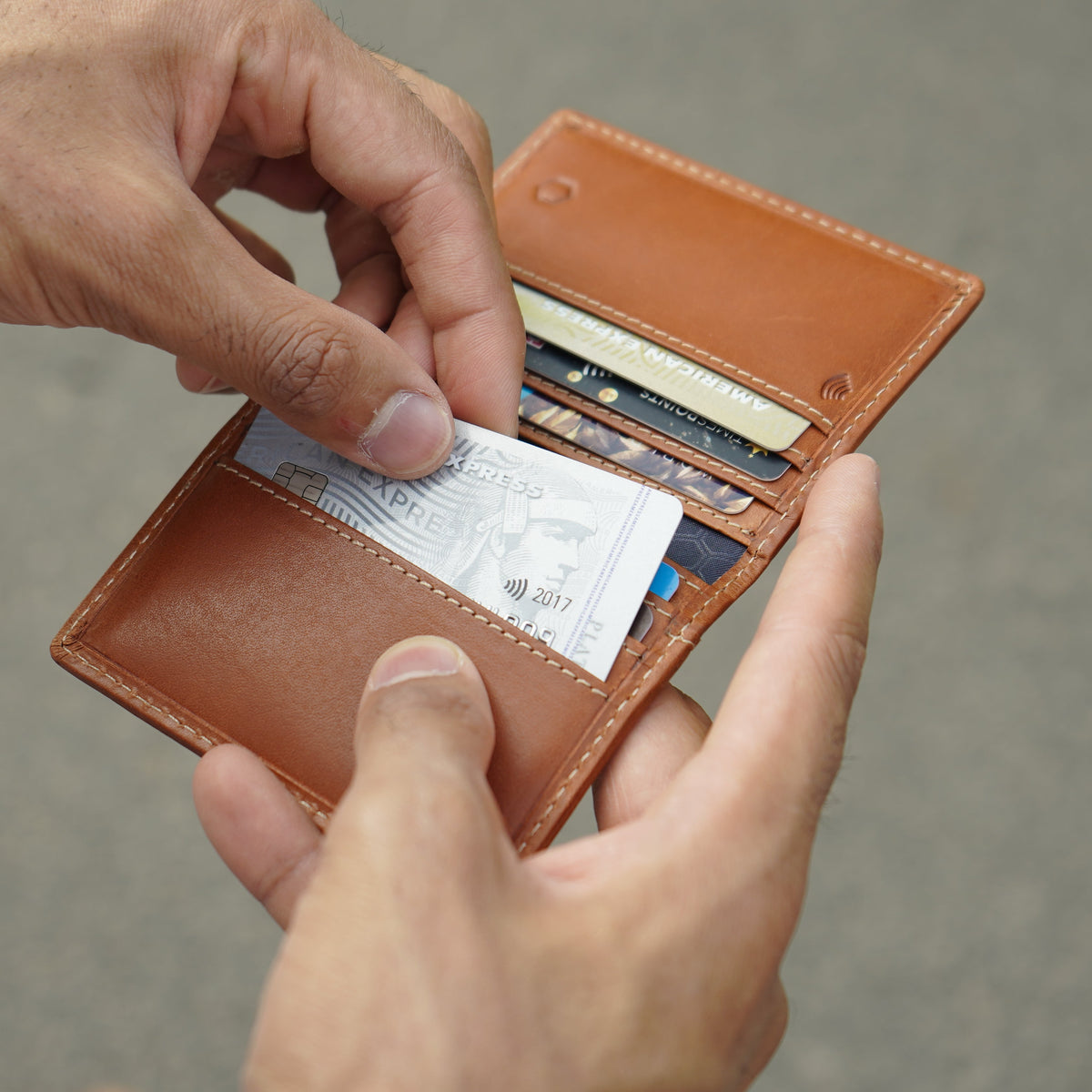 Navy Leather Slim Card Holder | Jekyll & Hide AUS