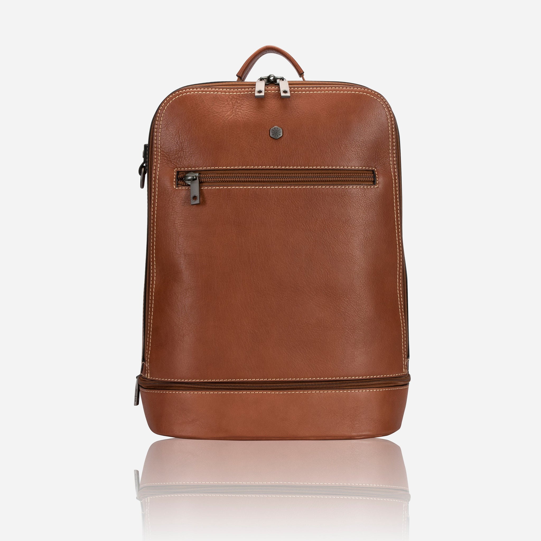 Tan & Black Leather Travel Backpack | Jekyll & Hide AUS